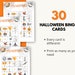 Printable Halloween Bingo, 30 Unique Halloween Bingo Cards, Halloween ...