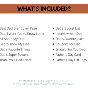 Father's Day All About Dad Bundle, Printable Father's Day Card, Father ...