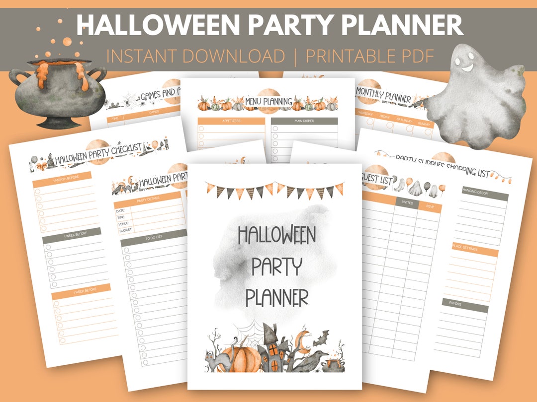 Halloween Party Planner | Halloween Planner Printable | Halloween ...