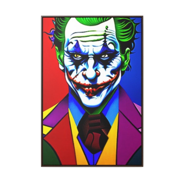 The Joker Painting Wall Art Gallery Canvas Wraps Comic Book Character ...