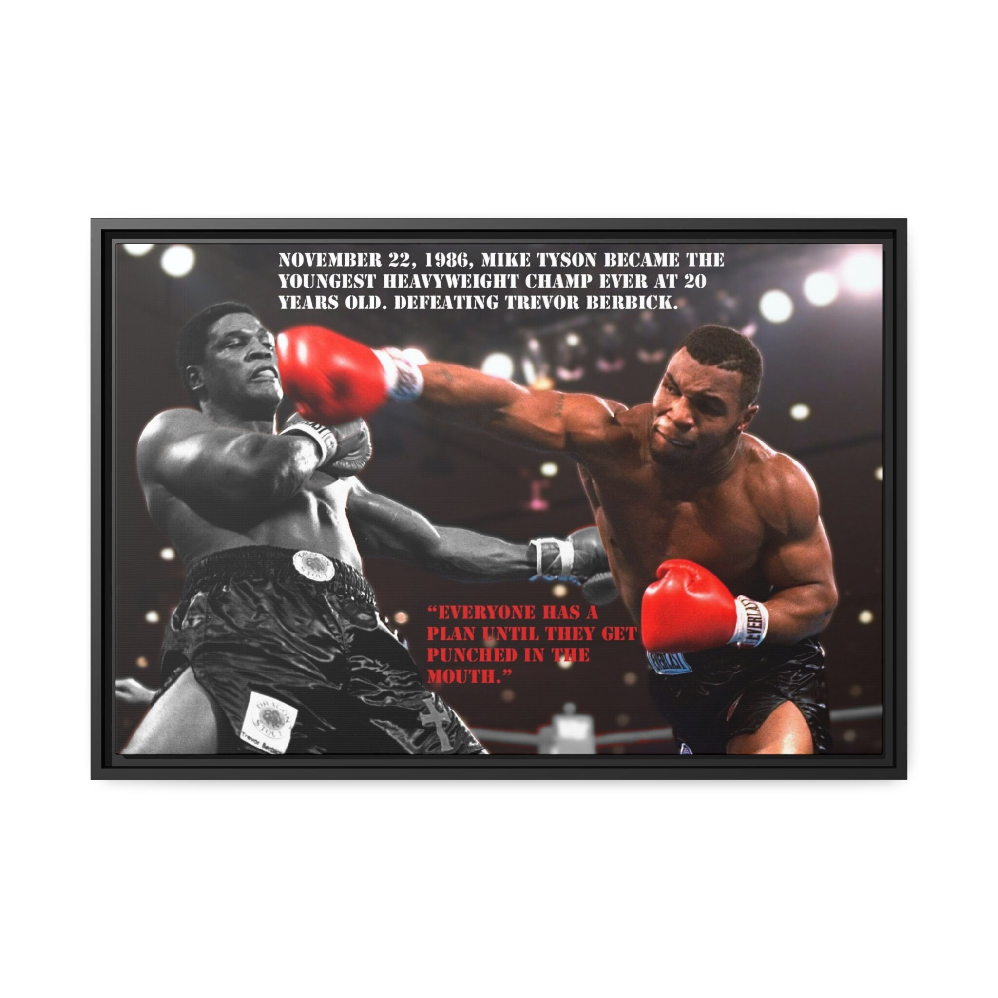 Mike Tyson Young Boxing Champ Matte Canvas Boxing in the 80s in the 90s ...