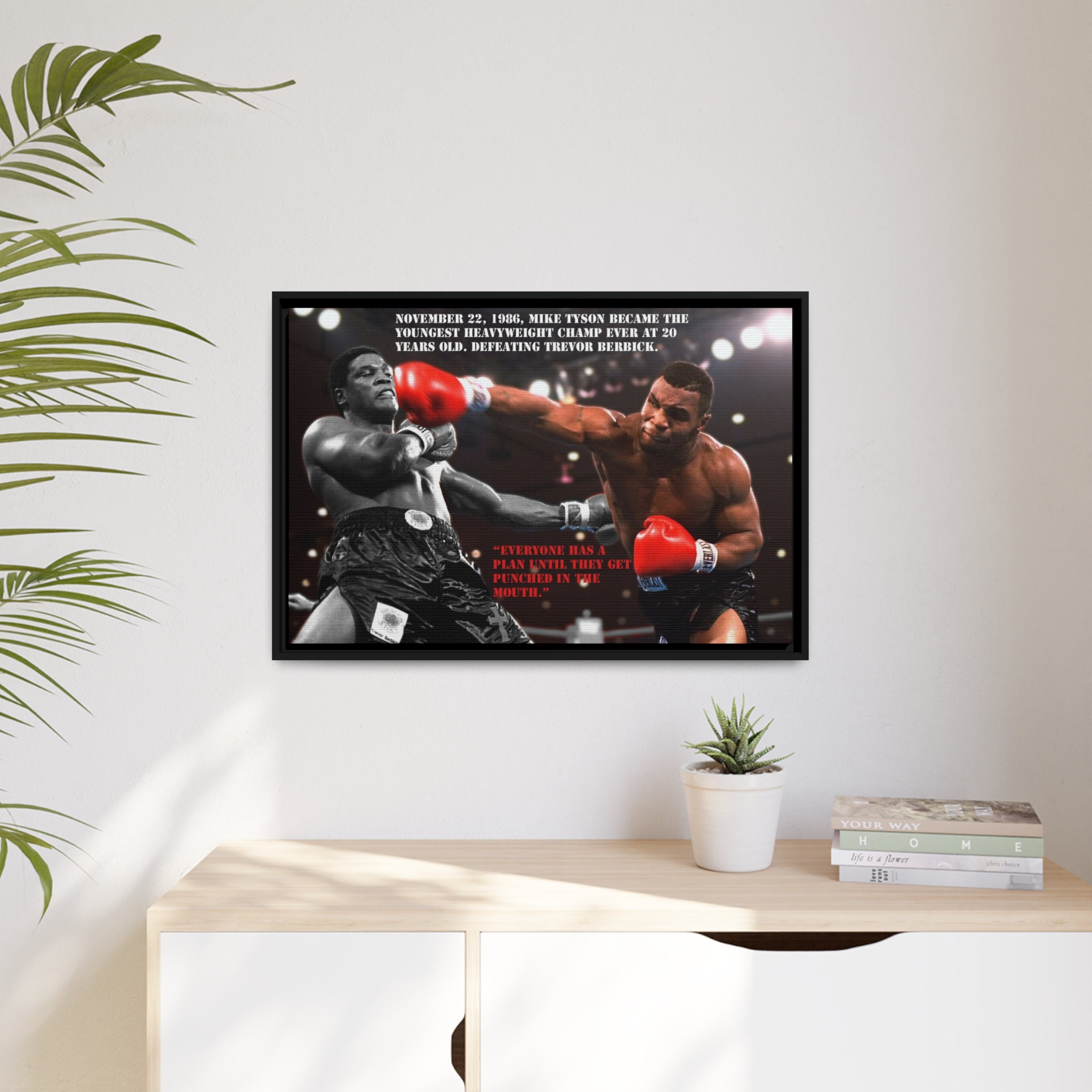 Mike Tyson Young Boxing Champ Matte Canvas Boxing in the 80s in the 90s ...
