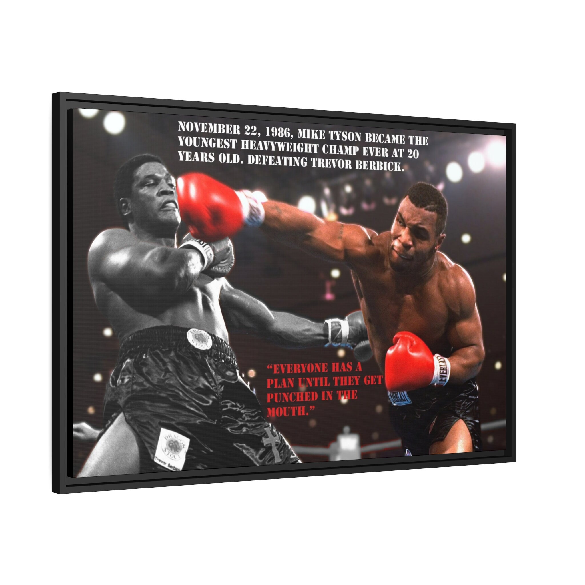 Mike Tyson Young Boxing Champ Matte Canvas Boxing in the 80s in the 90s ...
