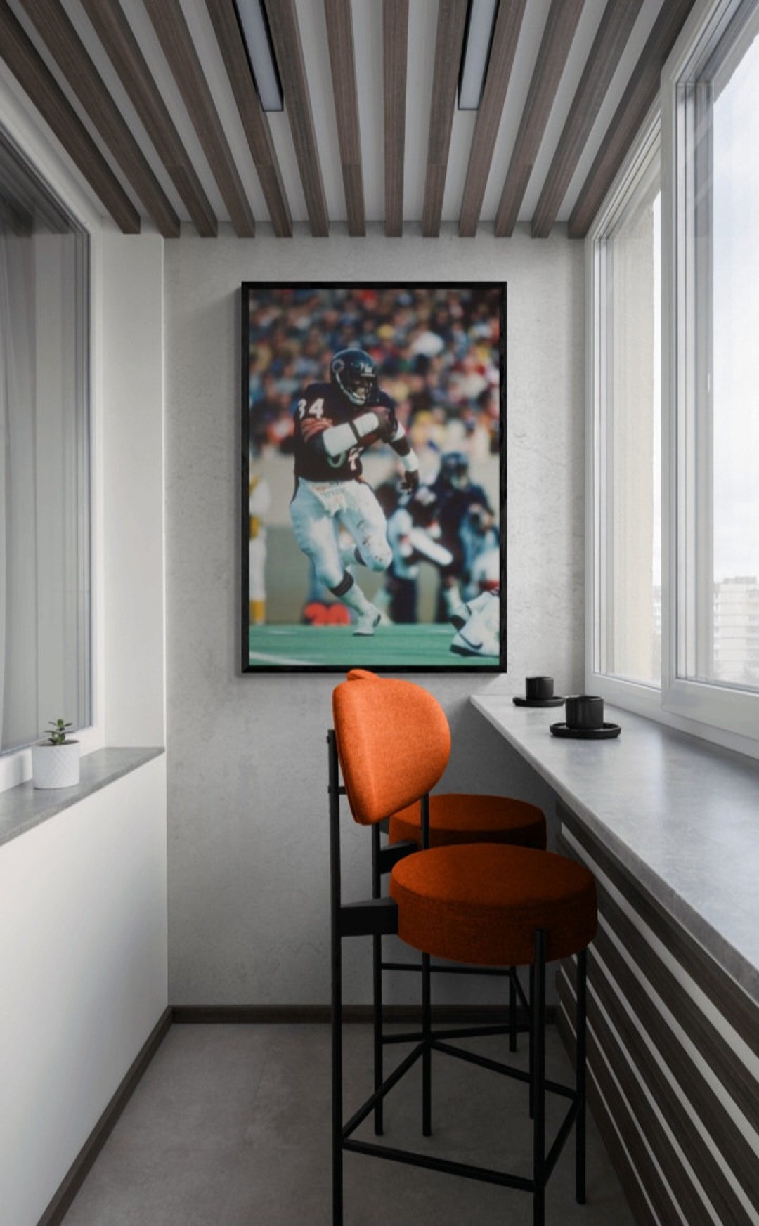Walter Payton All Time Rushing Leaders Matte Canvas Running - Etsy