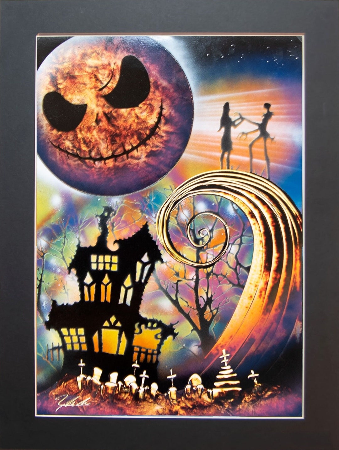 Nightmare Before Christmas Spray Paint Art - Art Gifts Spray Paint ...
