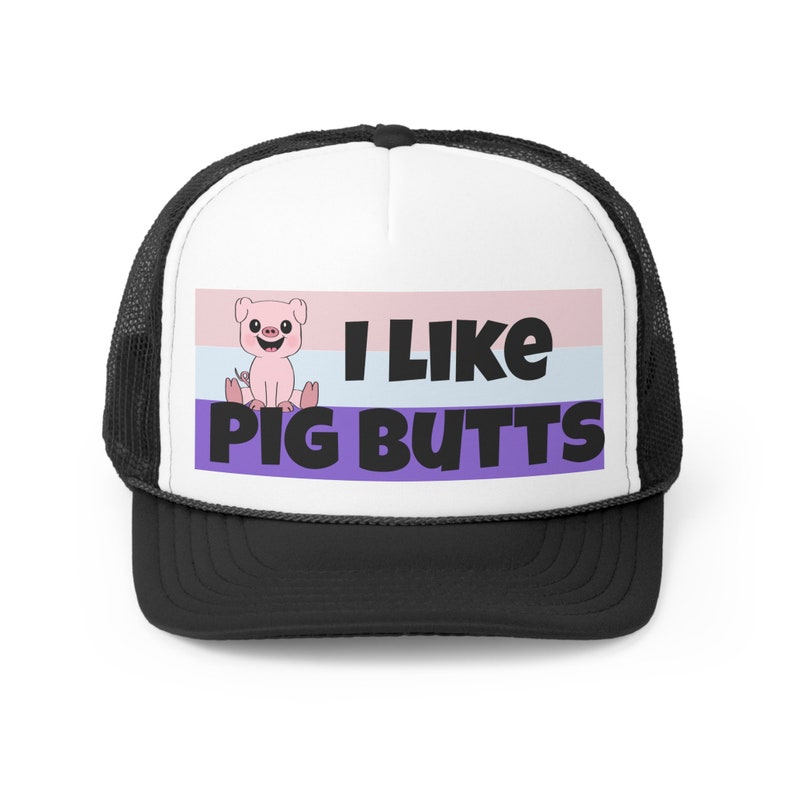 Pig Baseball Cap, Piggy Trucker Cap, I Like Pig Butts Baseball Hat ...