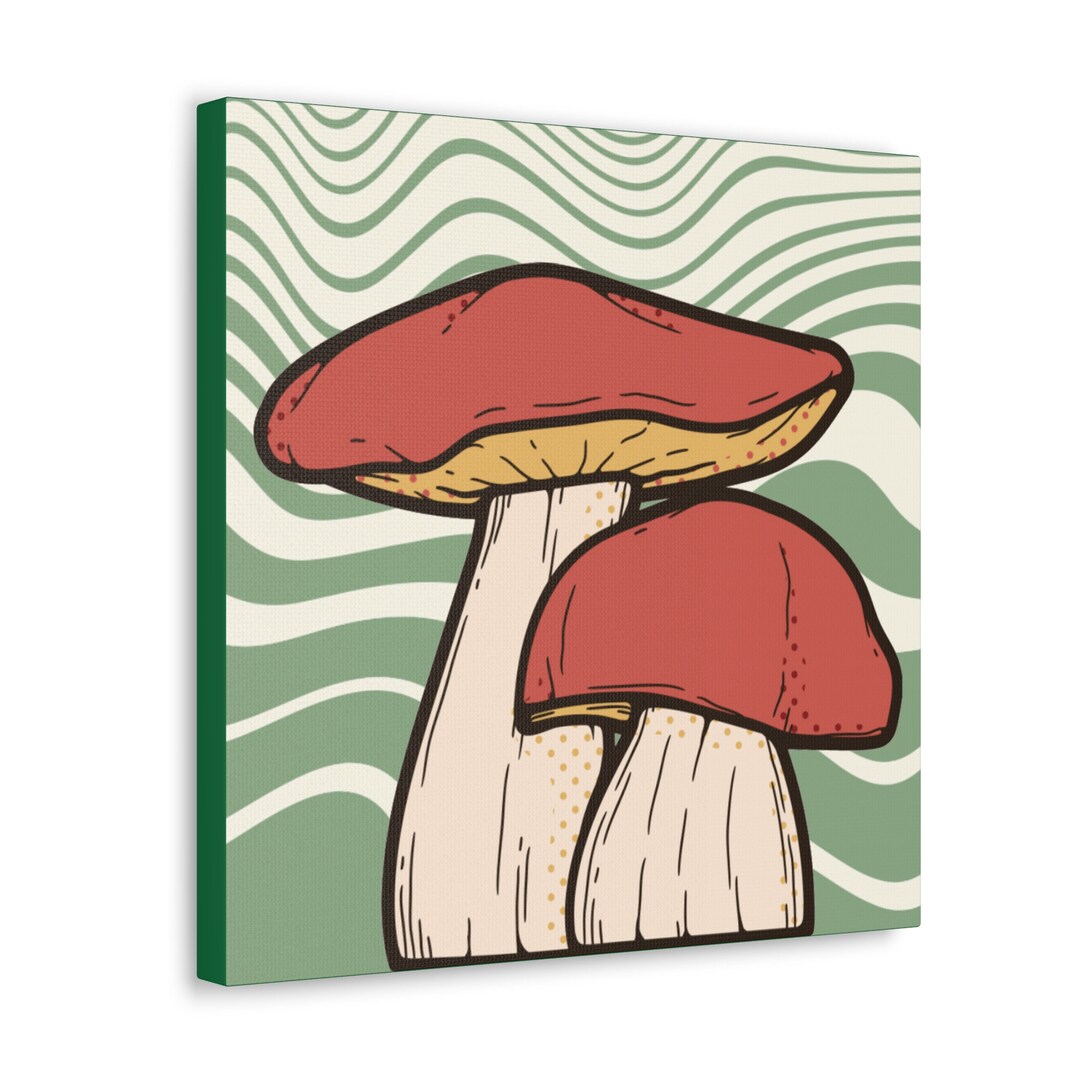 Mushroom Canvas Gallery Wrap, Kitchen Art, Gift for Mushroom Lover ...