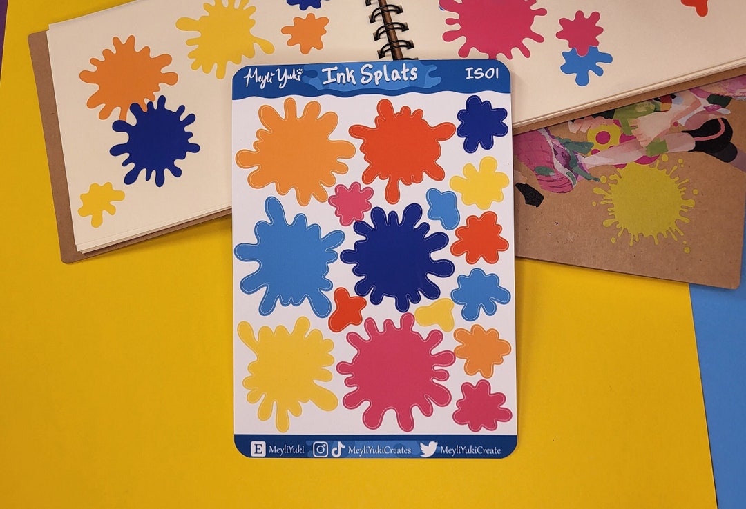 Ink Splat Sticker Sheet | Journaling, Planners, Crafts - Etsy