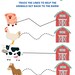 Farm Animal Preschool Tracing Worksheet! Help the Animals Get to the ...