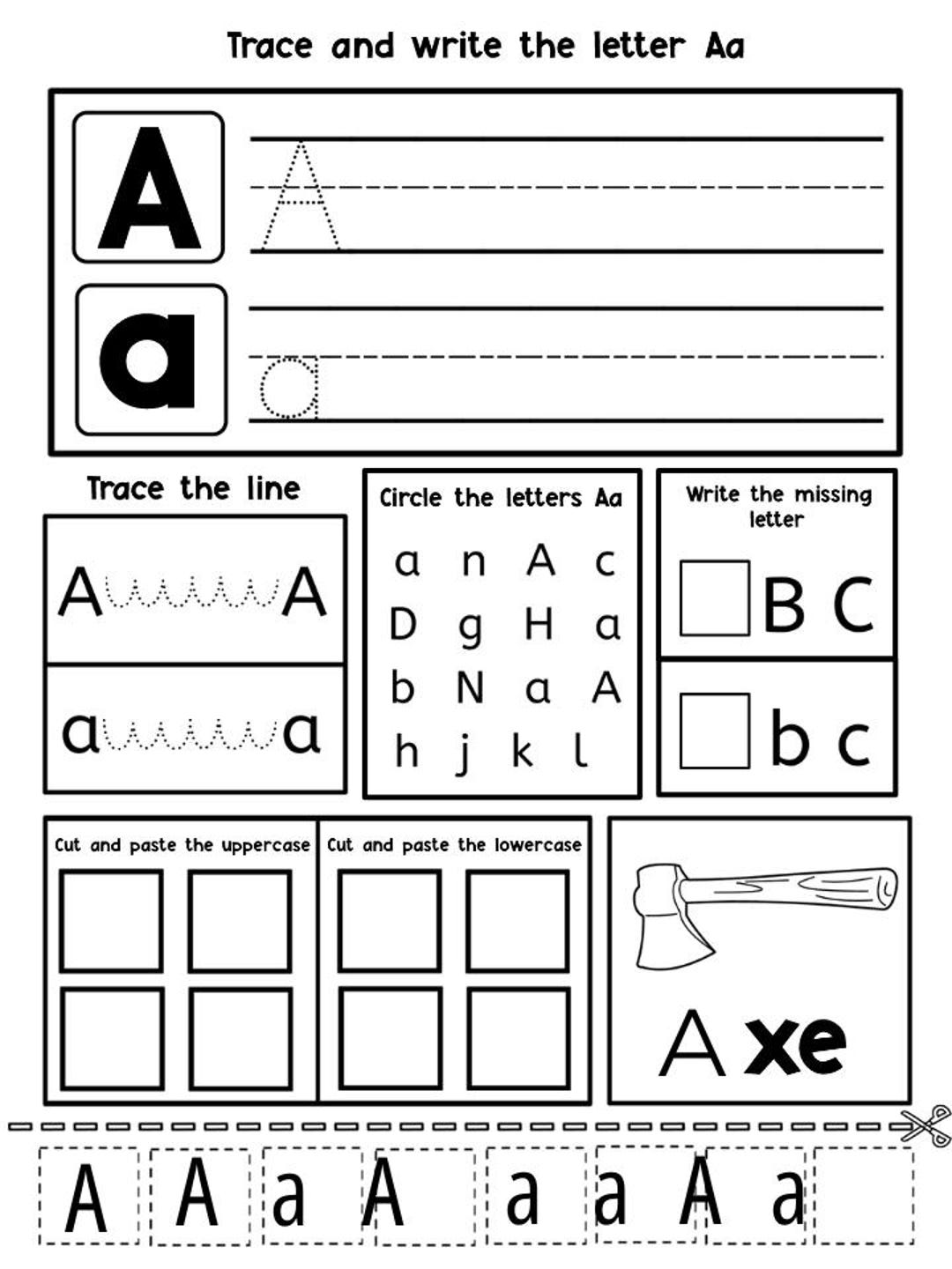 Preschool A-Z Letter Bundle to Trace, Write, Match, Search and Find ...