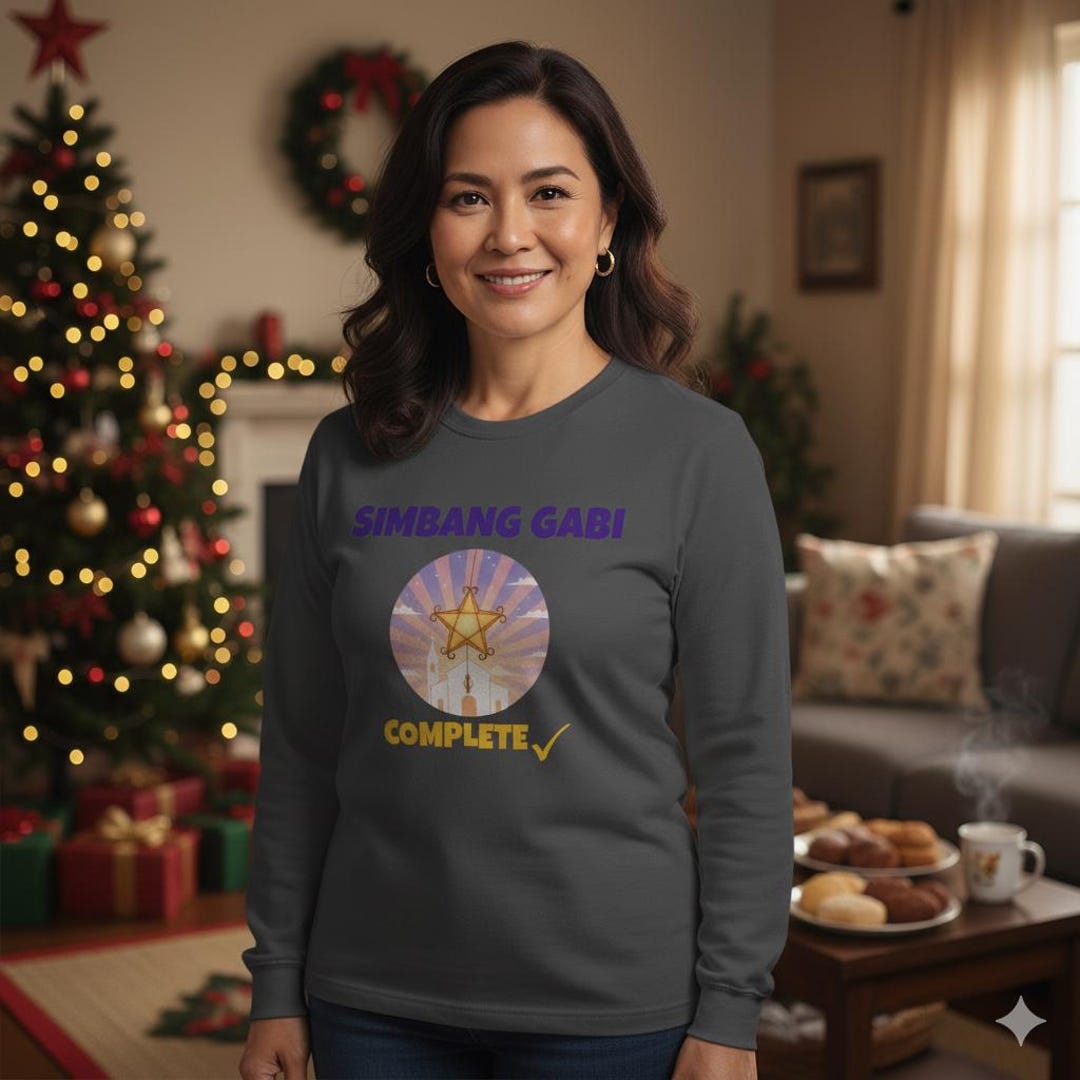 Simbang Gabi Complete Sweatshirt, Filipino Christmas 9 Days, Catholic ...