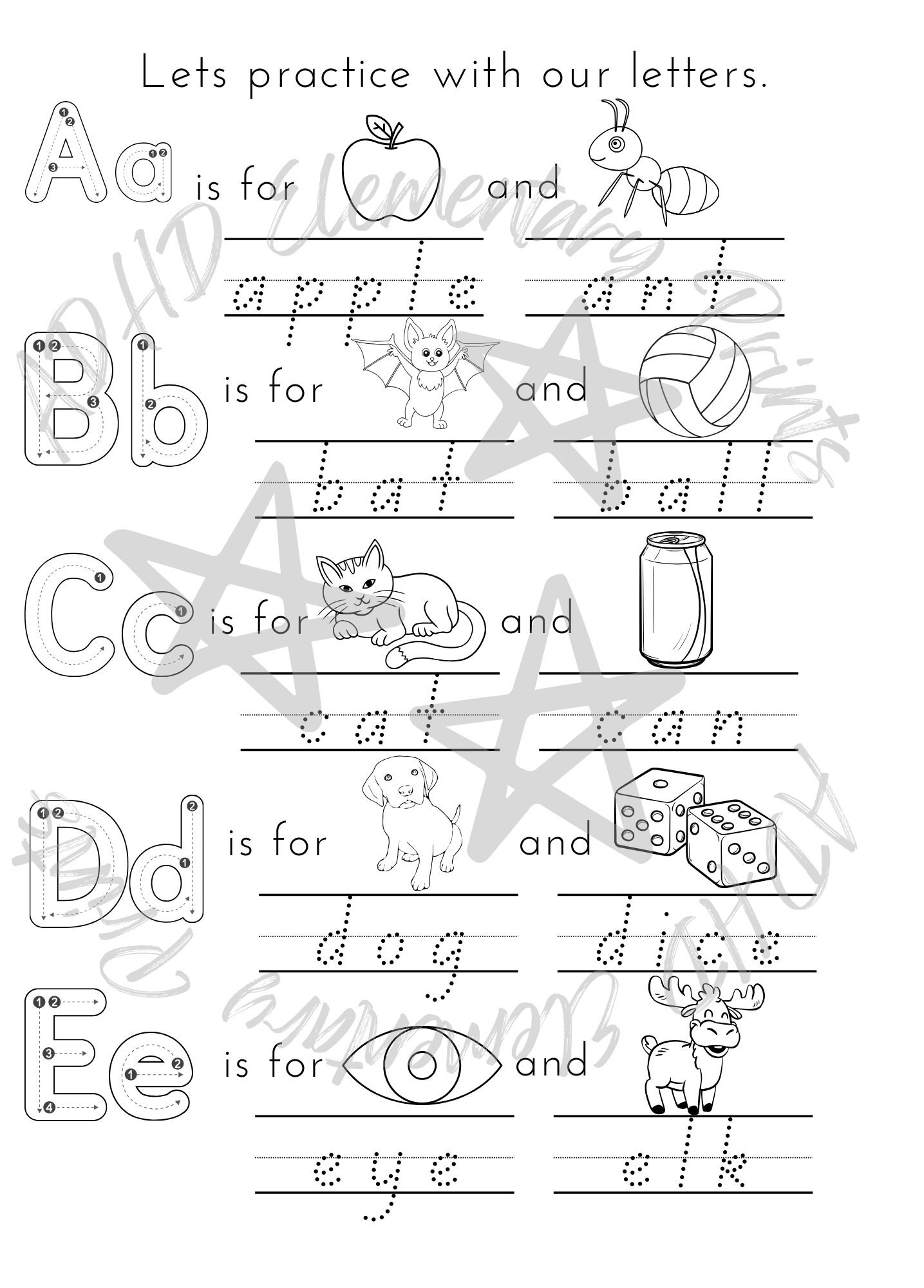 Pre-k & Kindergarten Alphabet Worksheets: Letter Sounds, 190 Activities ...