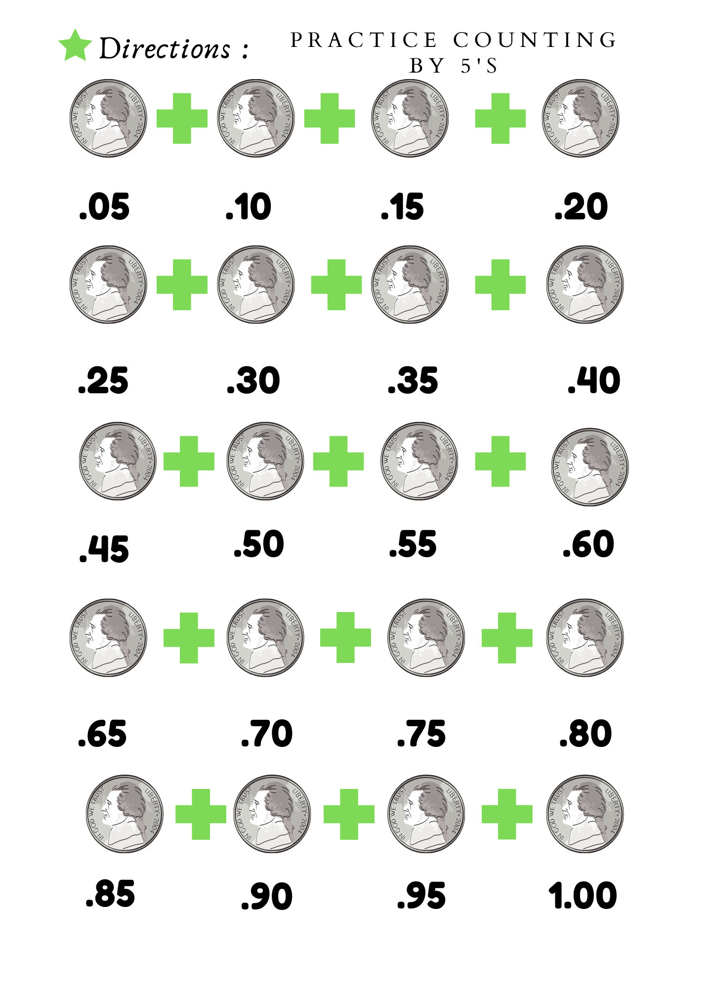 Learn to Count Money Worksheets, Counting Coins & Dollars - Etsy