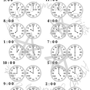 Telling Time 1st & 2nd Grade Math Worksheets Printable Includes Visual ...