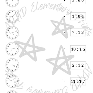 Telling Time 1st & 2nd Grade Math Worksheets Printable Includes Visual ...