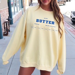 Salted Butter Sweatshirt, Funny Baking Sweatshirt, Baker Gift, Salted ...