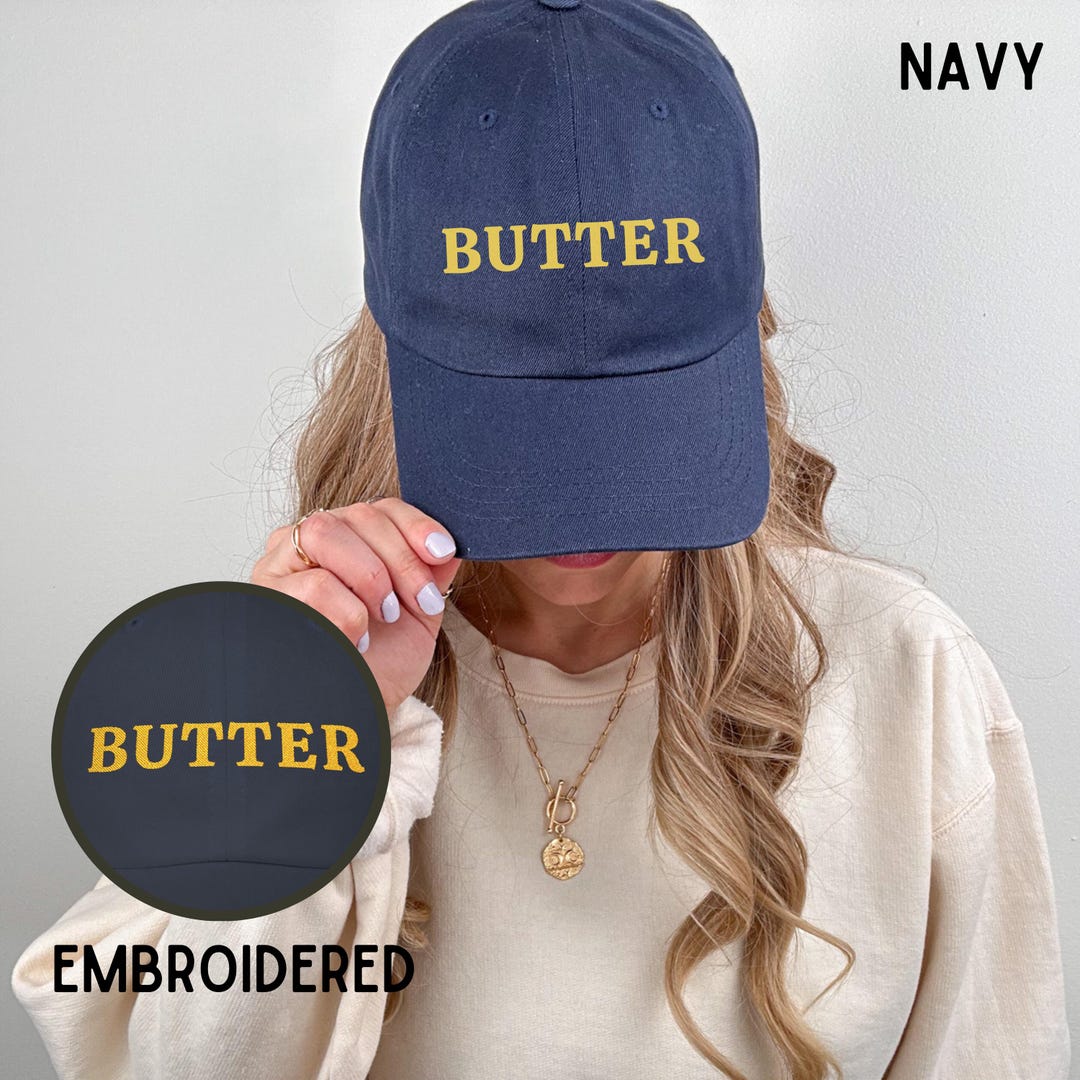 Butter Baseball Hat, Baking Hat, Embroidered Hat, Foodie Hat, Baking ...