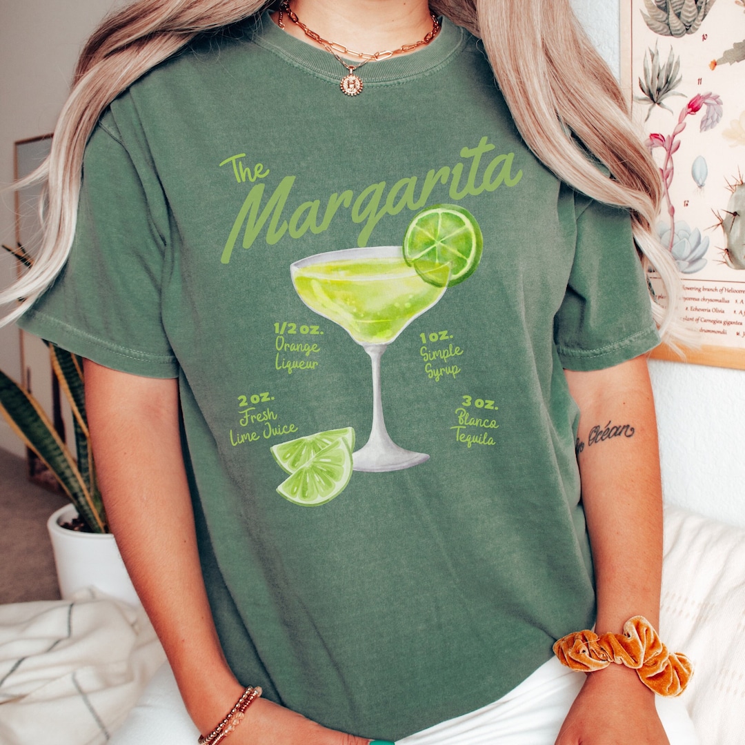 The Margarita T-shirt, Retro Margarita Shirt, Vintage Cocktail Tshirt ...