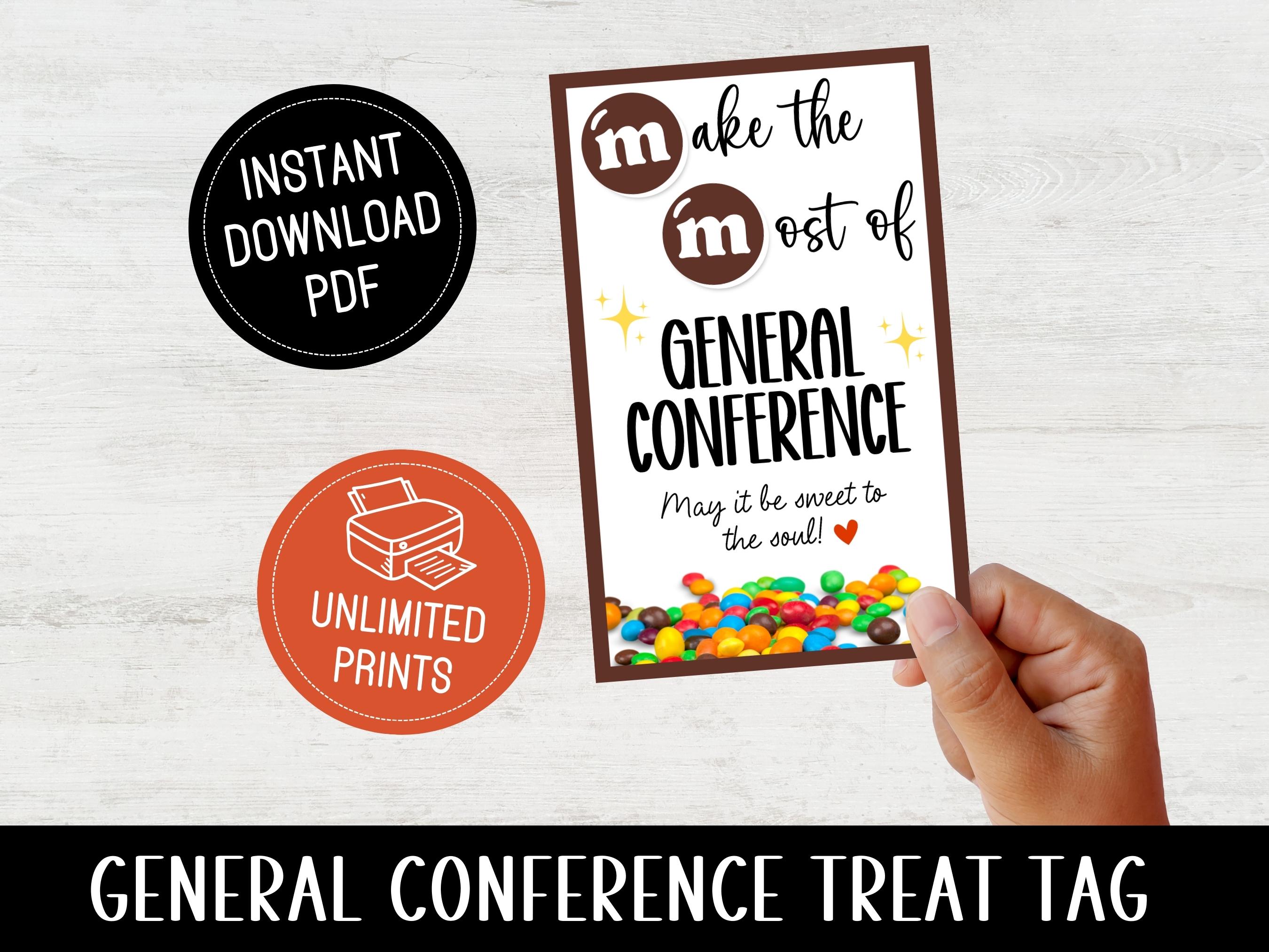 LDS Printable General Conference Treat Tag, General Conference Tag ...