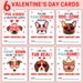 Printable Dog Valentines Day Cards, Classroom Valentines, Kids Class ...