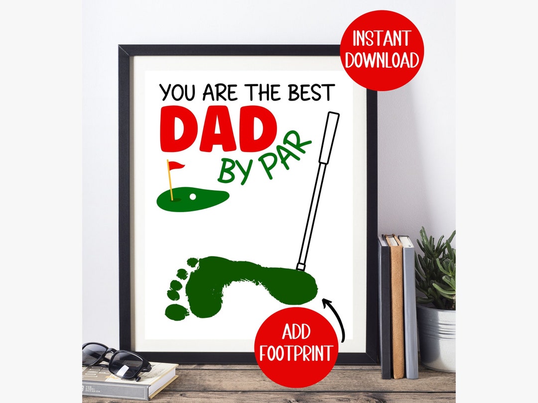 Father's Day Footprint Gift for Dad, Kids Printable Keepsake Art ...