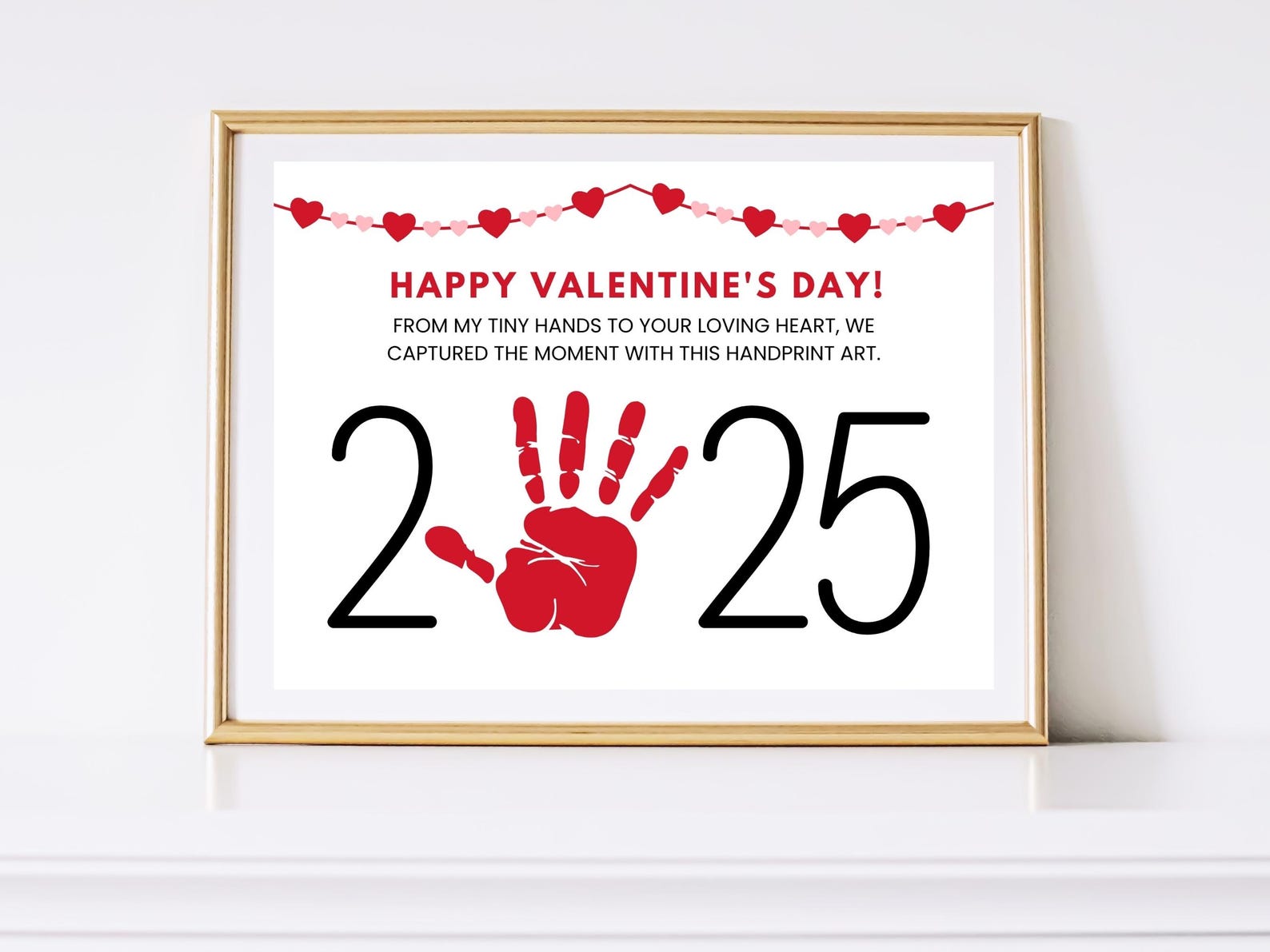 Valentine's Day Handprint Craft, DIY Handprint Activity, Valentine ...