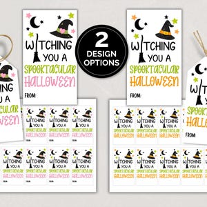 Editable Halloween Treat Tags, Spooktacular Party Favor Tag, Spooky ...