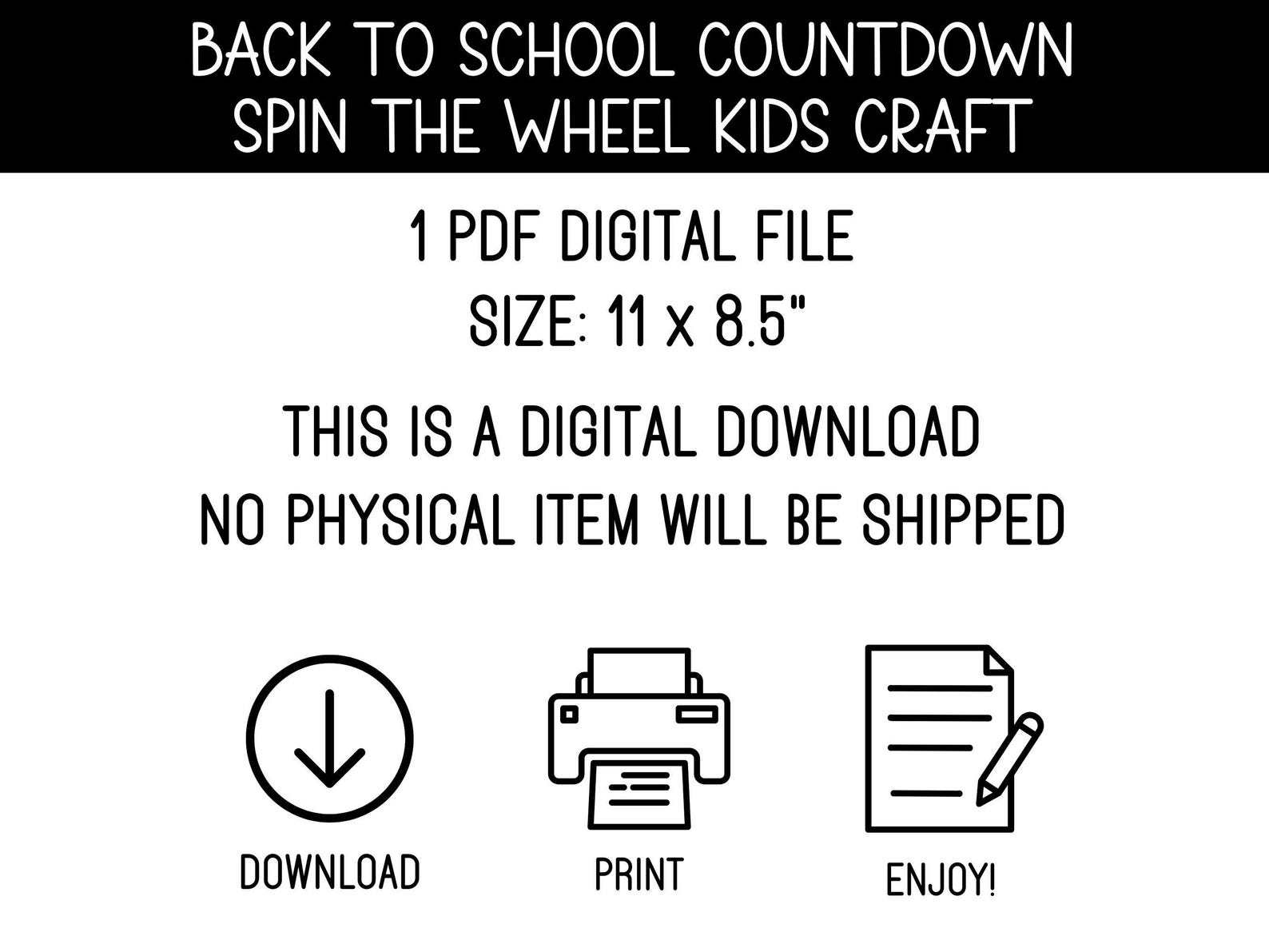 Back to School Spinner Wheel Coloring Craft, Fun and Interactive ...