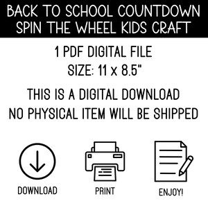 Back to School Spinner Wheel Coloring Craft, Fun and Interactive ...