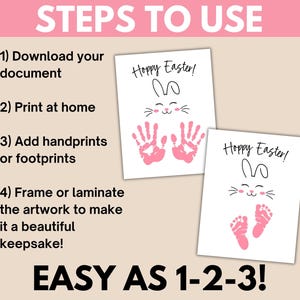 Easter Handprint Craft for Kids, Footprint Holiday Activity, DIY ...