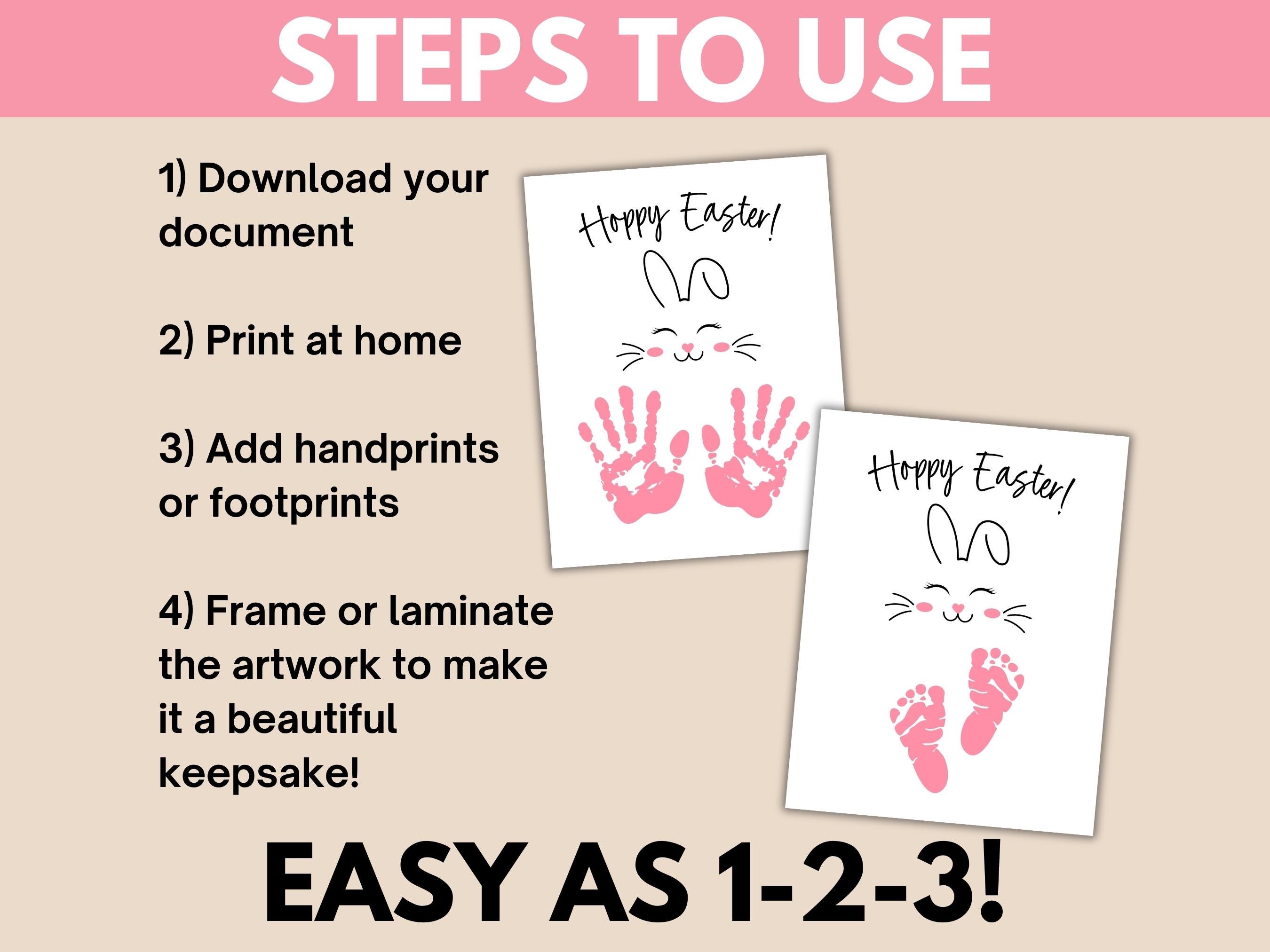 Easter Handprint Craft for Kids, Footprint Holiday Activity, DIY ...