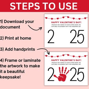 Valentine's Day Handprint Craft, DIY Handprint Activity, Valentine ...