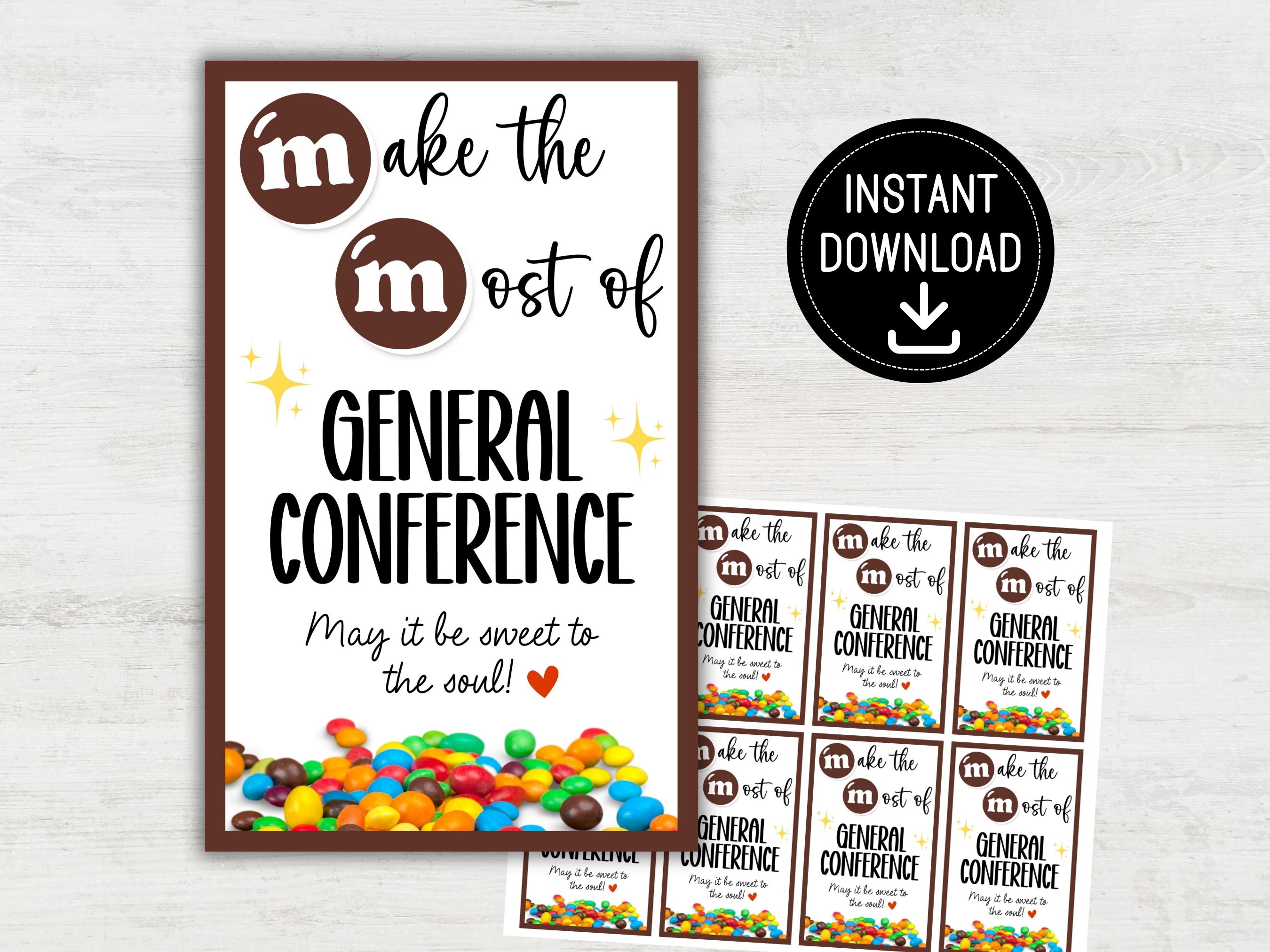 LDS Printable General Conference Treat Tag, General Conference Tag ...
