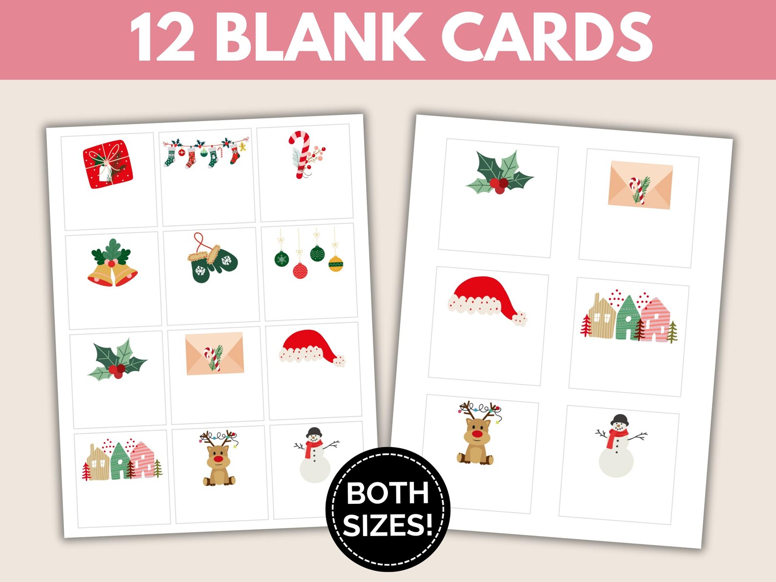 Advent Calendar Activity Cards, Christmas Countdown Cards, Christmas ...