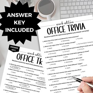Office Trivia Game, Group Games, Work Party Games, Icebreaker Games ...