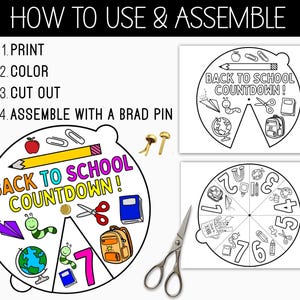 Back to School Spinner Wheel Coloring Craft, Fun and Interactive ...