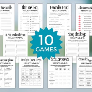 Housewarming Games Bundle, New House Party Game, Housewarming Party ...