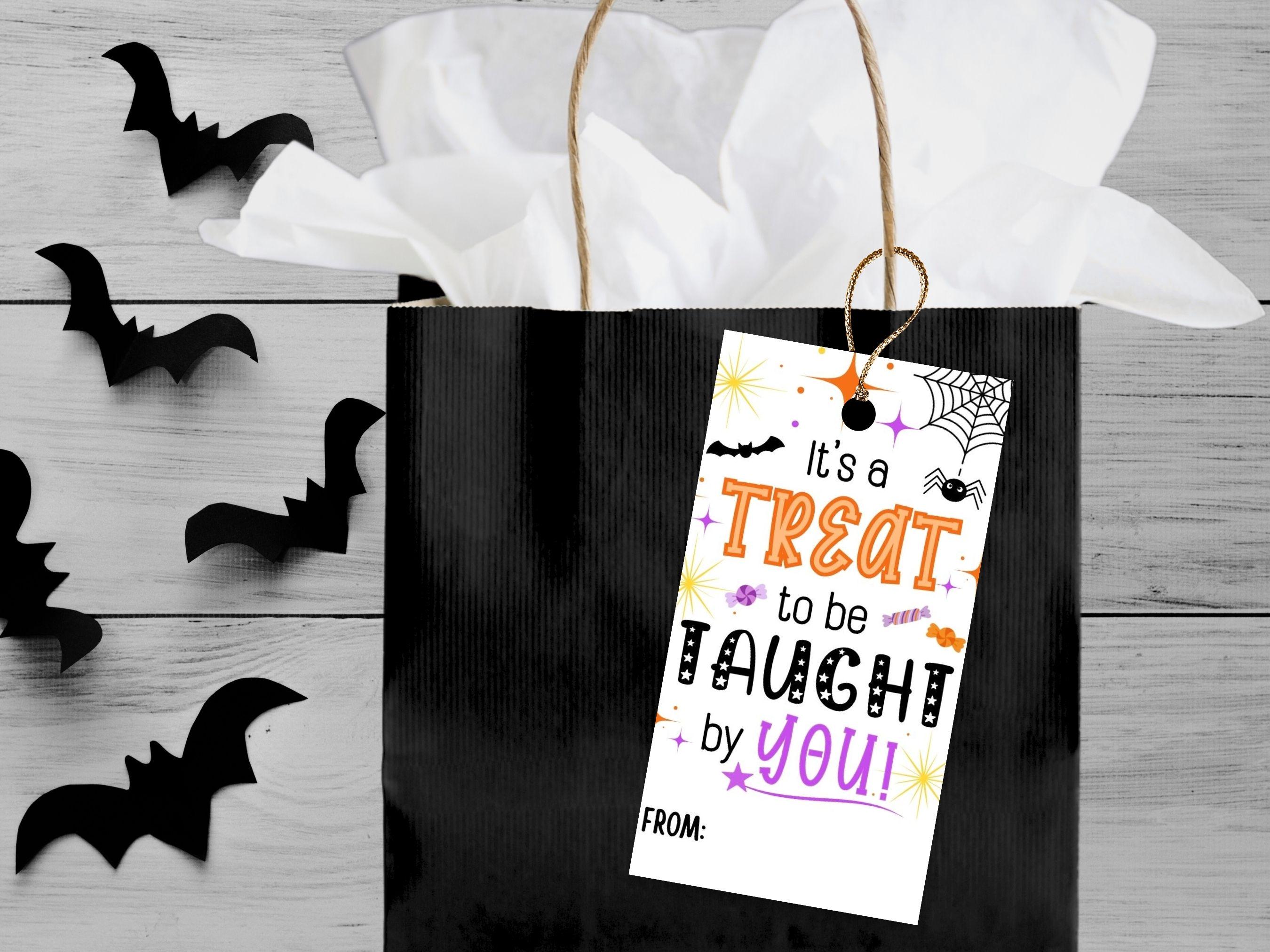 Editable Halloween Treat Tags, Teacher Appreciation Gift Tag, Printable ...