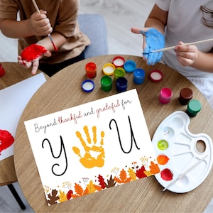 Thanksgiving Handprint Art Craft, Thankful for You, Kids Handprint ...