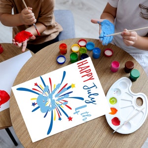 Happy 4th Handprint Art, Patriotic Independence Day Craft for Kids ...