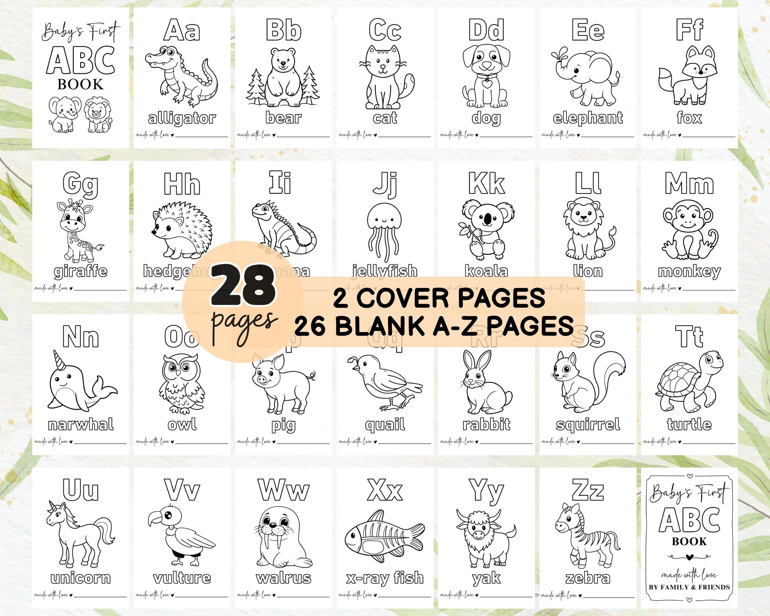 Baby’s First ABC Coloring Book, ABC Book Baby Shower Activity ...