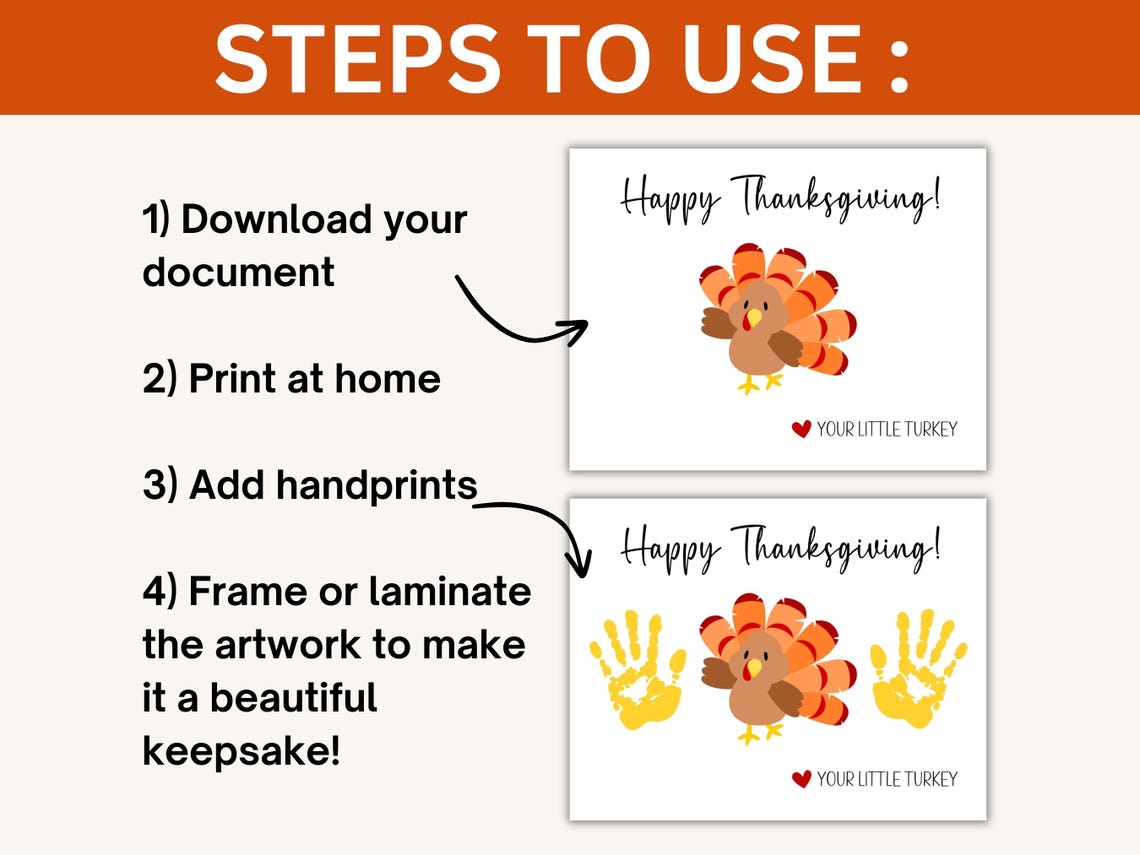 Thanksgiving Handprint Art Craft, Kids Handprint Craft, Preschool Craft ...