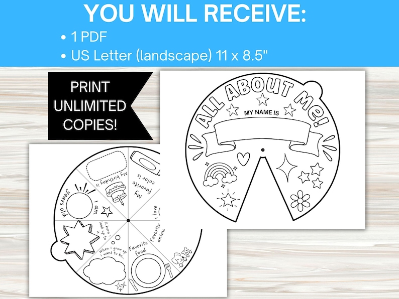 All About Me Spinner Wheel Craft, Getting to Know You Activity, Back to ...