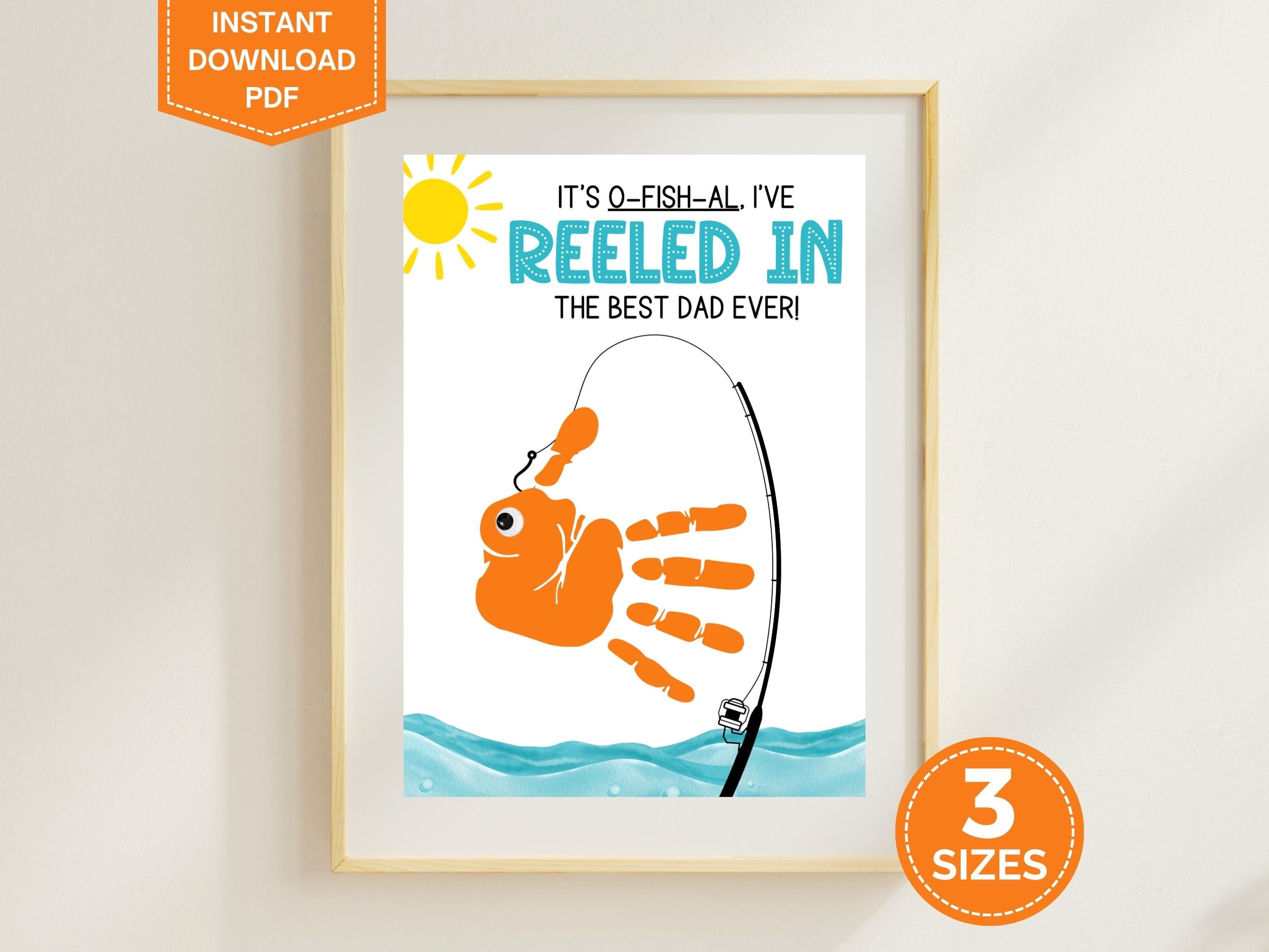 Father's Day Printable Handprint Craft, DIY Handprint Gift for Dad ...