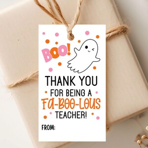 Editable Halloween Treat Tags, Teacher Appreciation Favor Tag, Spooky ...