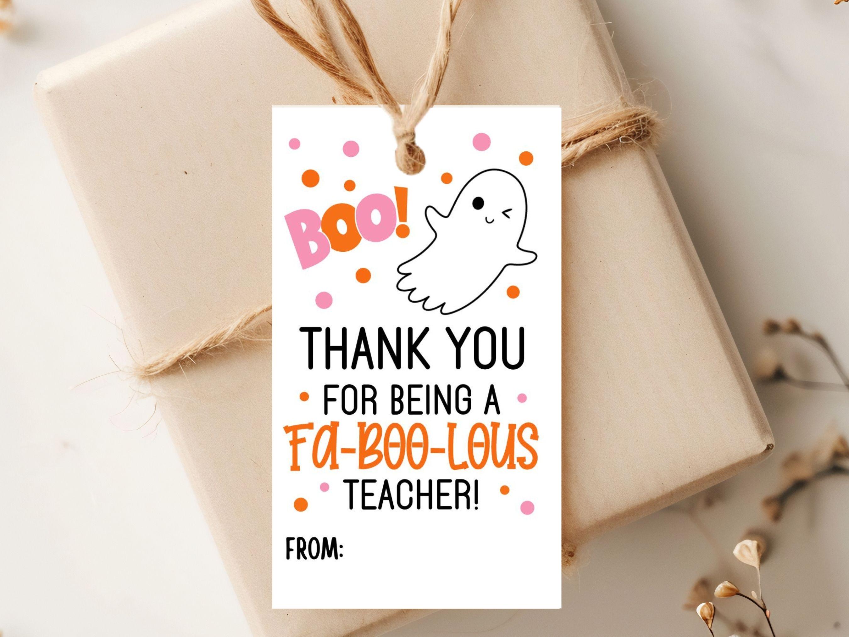 Editable Halloween Treat Tags, Teacher Appreciation Favor Tag, Spooky ...