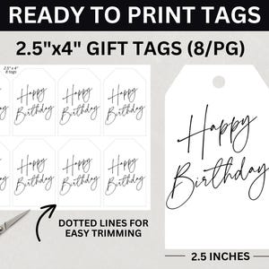 Minimalist Happy Birthday Gift Card Holder, Happy Birthday Tag ...
