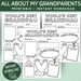 Grandparents Day Craft, All About My Grandpa Gift, All About My Grandma ...