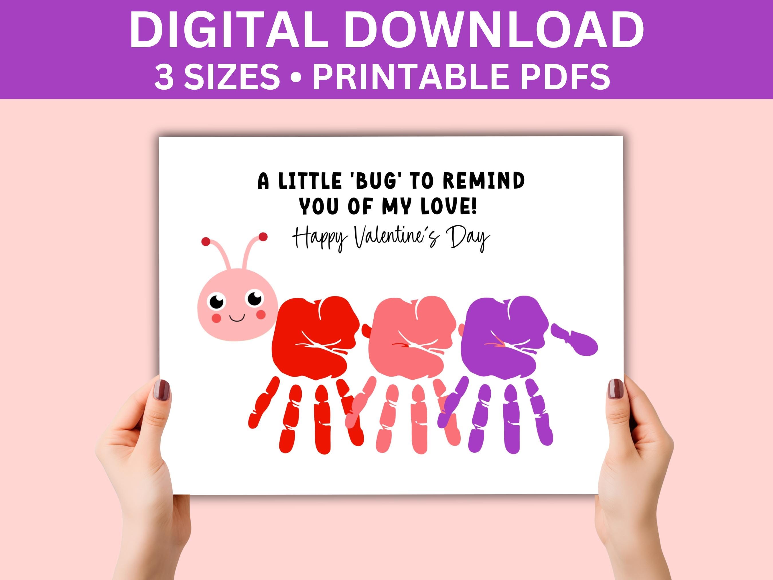 Valentine's Day Handprint Craft, DIY Handprint Activity, Valentine ...