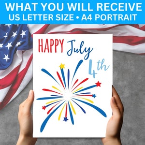 Happy 4th Handprint Art, Patriotic Independence Day Craft for Kids ...